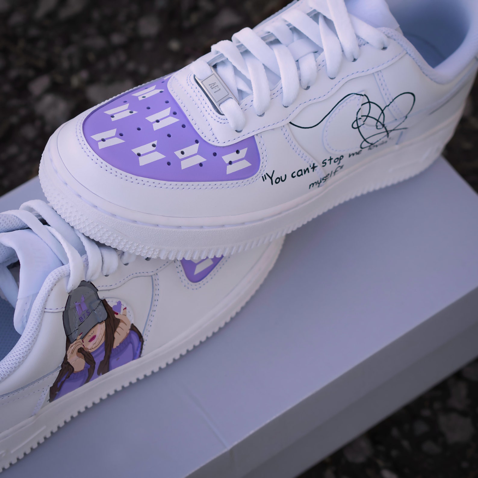 Nike Air Force 1 bts Custom Sneaker Boygroup - Etsy