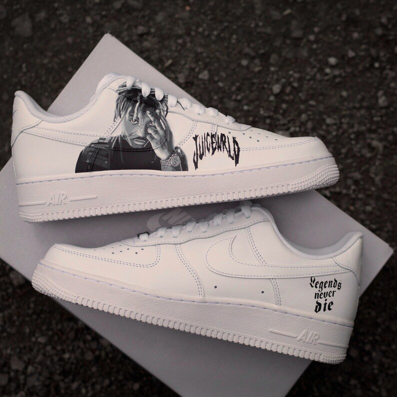 Nike Air Force 1 Juice Wrld Custom Sneaker Juice Wrld Hand - Etsy