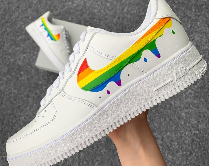 Nike Air Force 1 Rainbow - Custom Sneaker Rainbow - Colorful - Hand ...