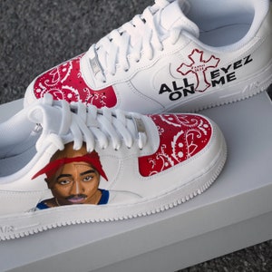 Custom Nike Air Force 1 "tupac" - Custom 2pac Sneaker - Hand-painted ...