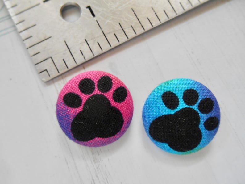 Dog Paw Print Buttons, Dog Paw Buttons, Cat Paw Buttons, Dog Sewing ...