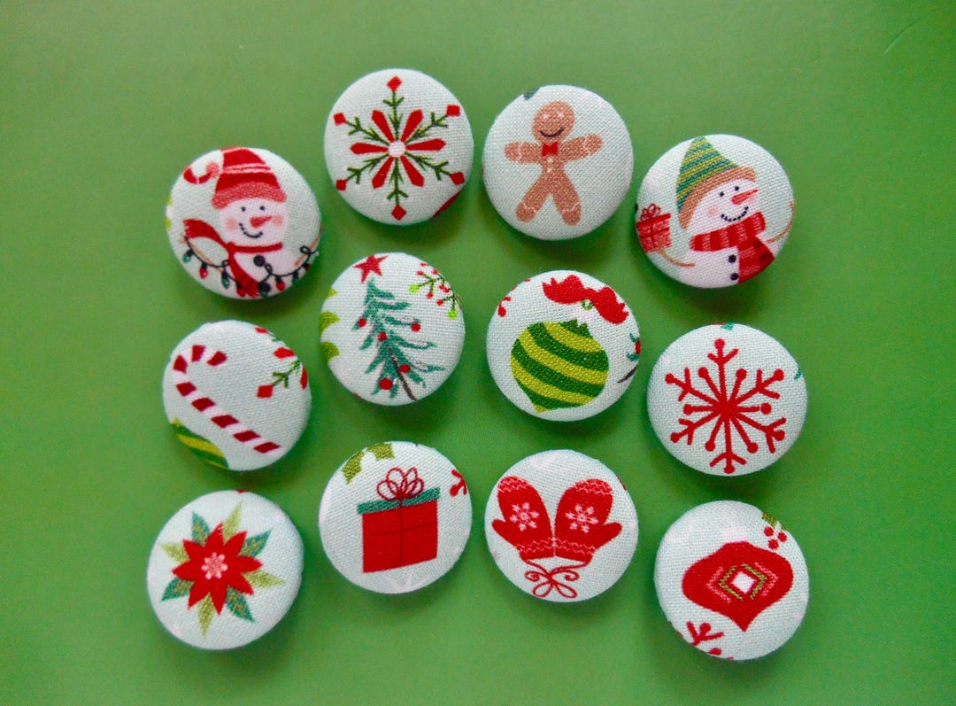 Christmas Buttons, Santa Buttons, Xmas Buttons, Holiday Buttons ...