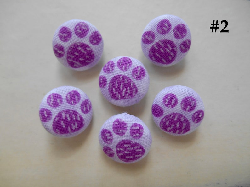 Dog Paw Print Buttons, Dog Paw Buttons, Cat Paw Buttons, Dog Sewing ...