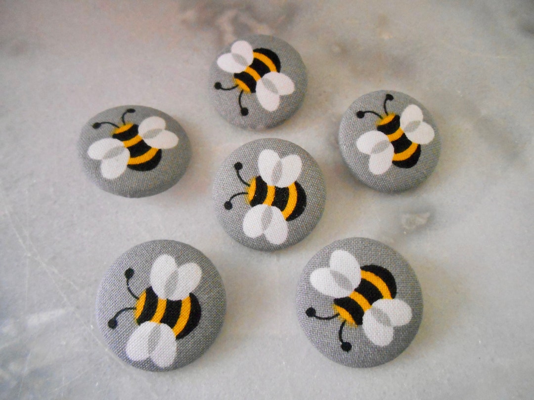 Bumble Bee Buttons, Honey Bee Buttons, Garden Buttons, Spring Buttons ...