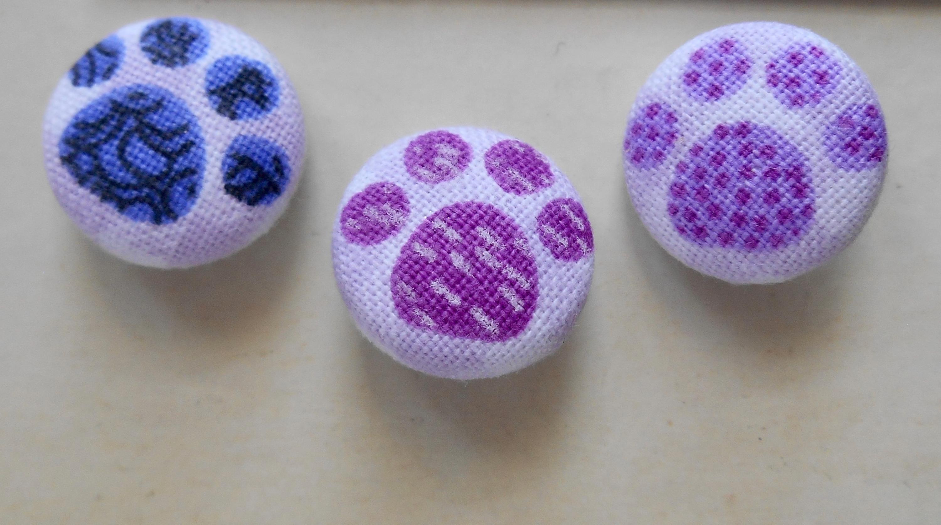 Dog Paw Print Buttons, Dog Paw Buttons, Cat Paw Buttons, Dog Sewing ...