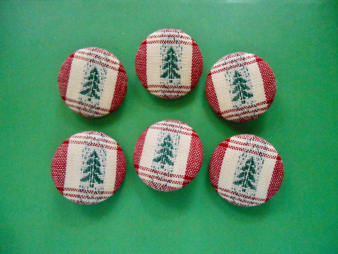 Christmas Tree Buttons, Christmas Buttons, Holiday Buttons, Christmas ...