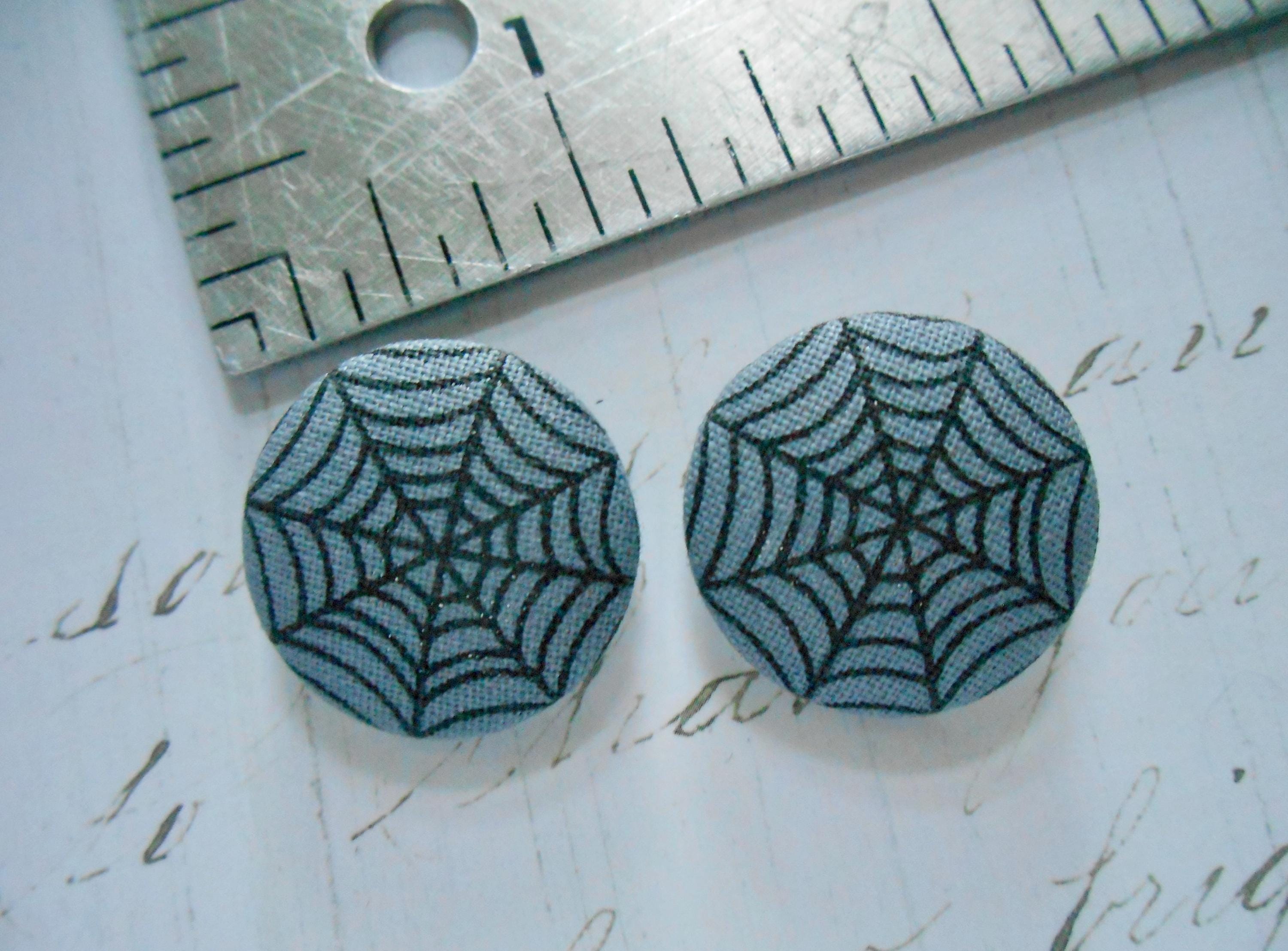 Spiderweb Buttons, Goth Gothic Buttons, Halloween Buttons, Spooky ...