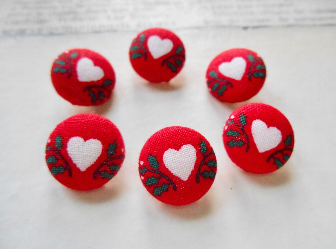 White Heart Buttons, Valentine Buttons, Love Buttons, Heart Sewing ...