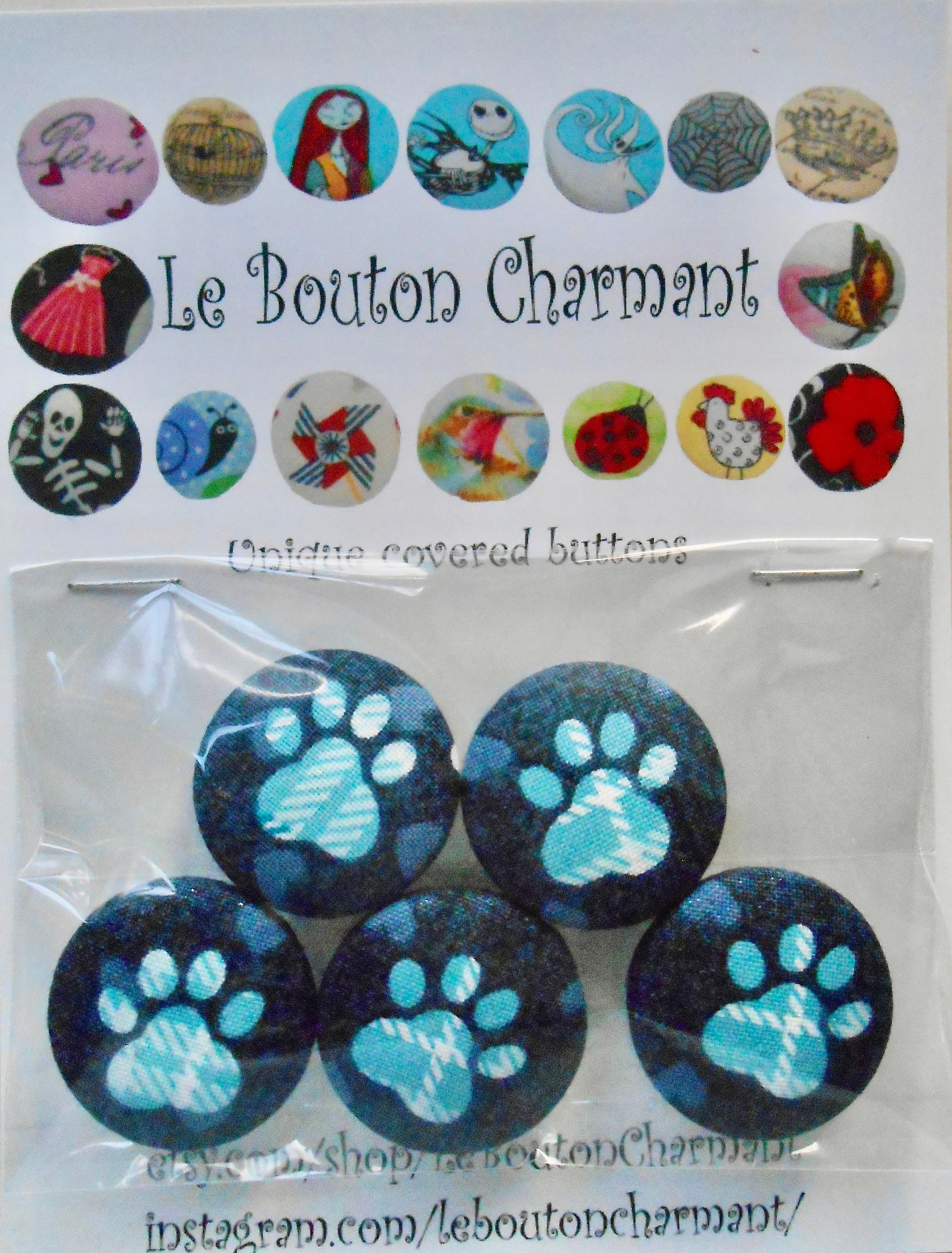 Dog Paw Print Buttons, Dog Paw Buttons, Cat Paw Buttons, Dog Sewing ...