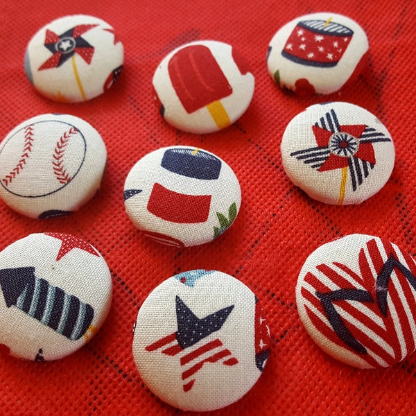 4th of July Buttons - Etsy