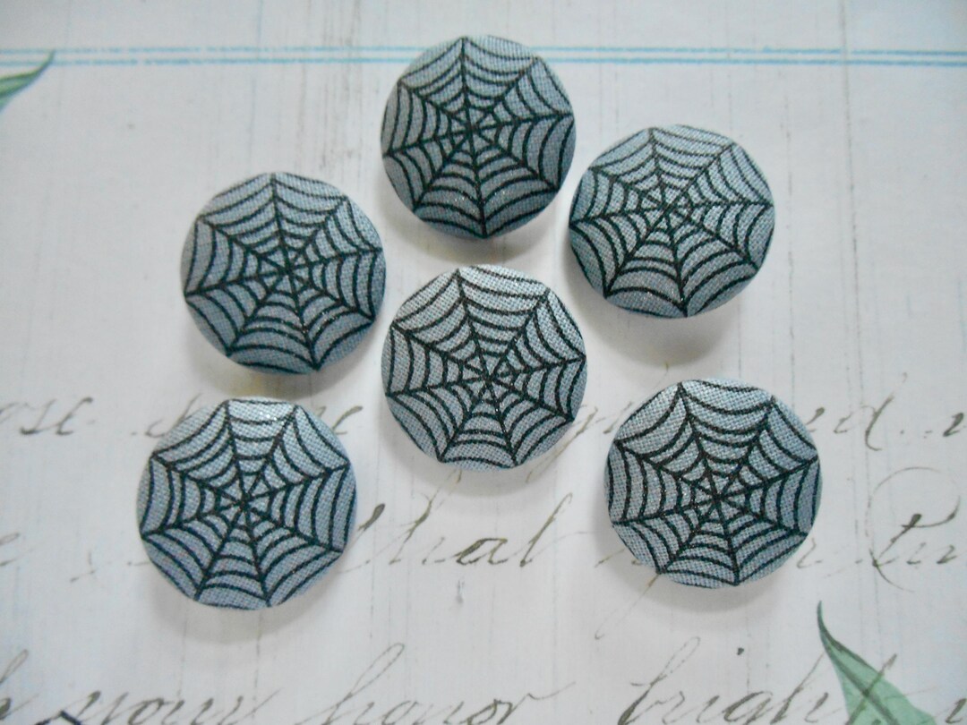 Spiderweb Buttons, Goth Gothic Buttons, Halloween Buttons, Spooky ...