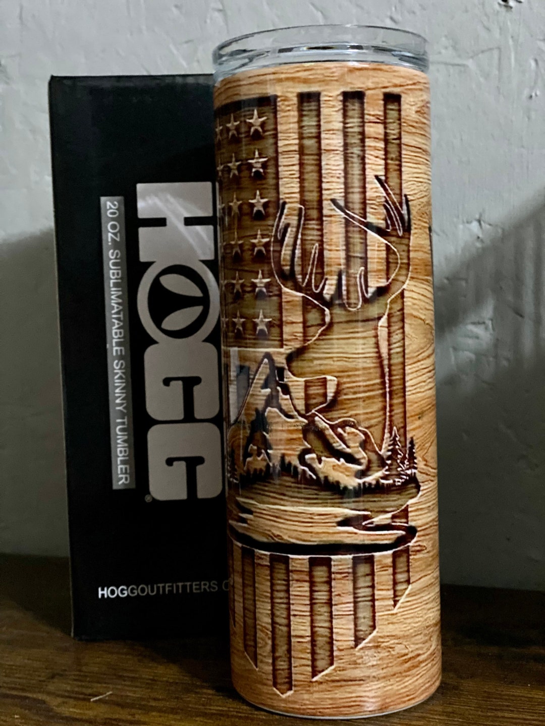 Wood Grain Hunters Themed Custom 20oz Tumbler / Hunting Cups / Gifts ...