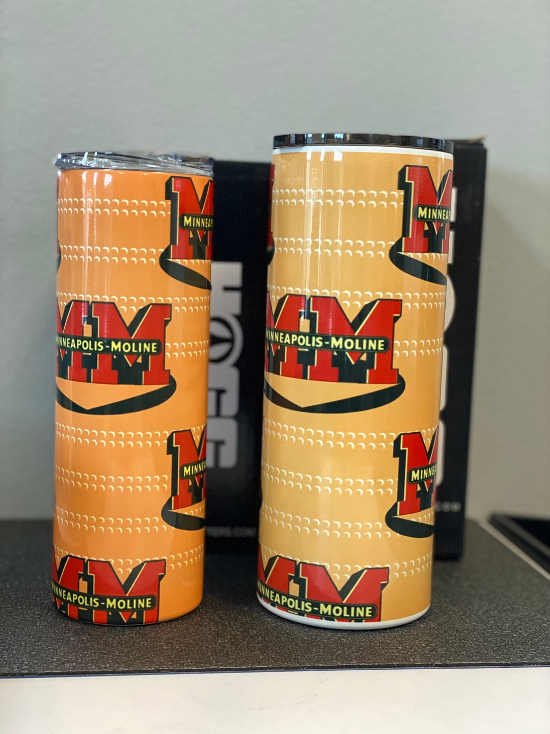 Minneapolis Moline Vintage Oil Filter Replica Tumbler / Custom Tractor ...