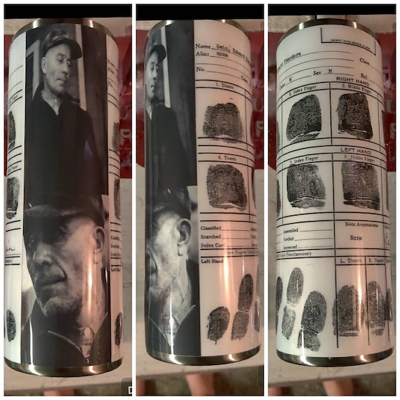 Actual Ed Gein Booking Fingerprints and Photo Custom 20 Oz | Etsy
