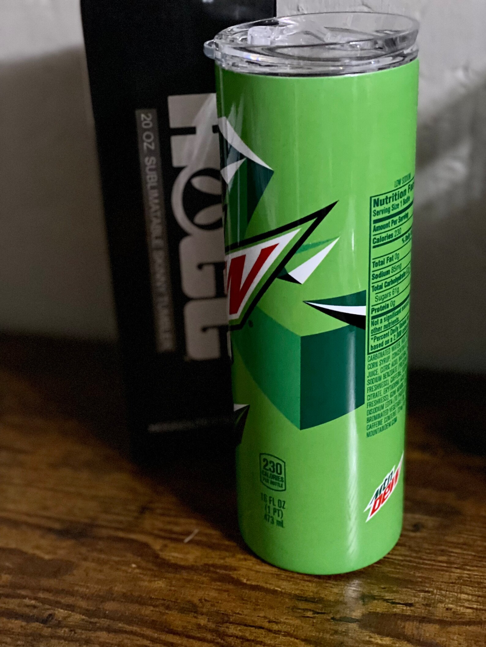 Mountain Dew Can Replica 20oz Custom Tumbler / Mtn Dew Can Cup / Pop ...