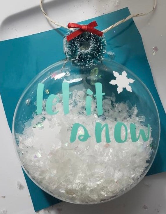 Large Let It Snow Custom Made Plastic Christmas Ornament - Etsy