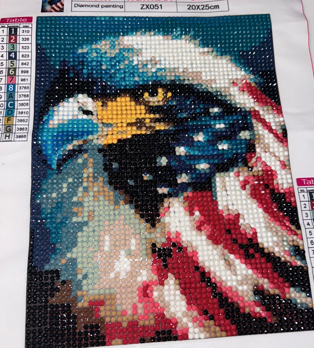 Completed and Sealed Bald Eagle Diamond Painting - Etsy