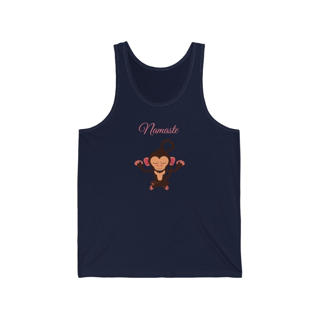 Unisex Jersey Tank -namaste Monkey - Etsy