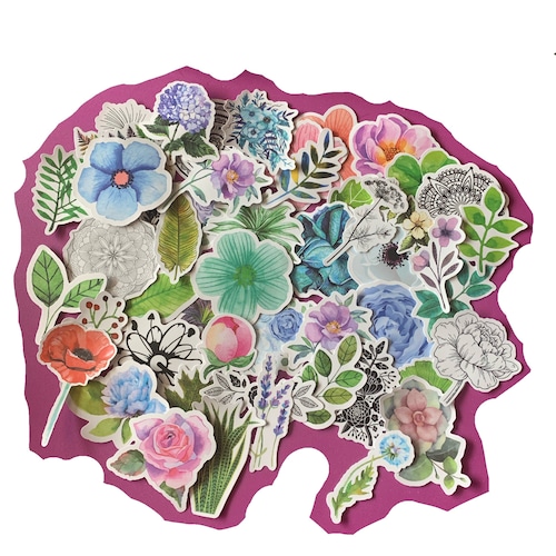 Minimalist Flower Sticker Pack - Etsy