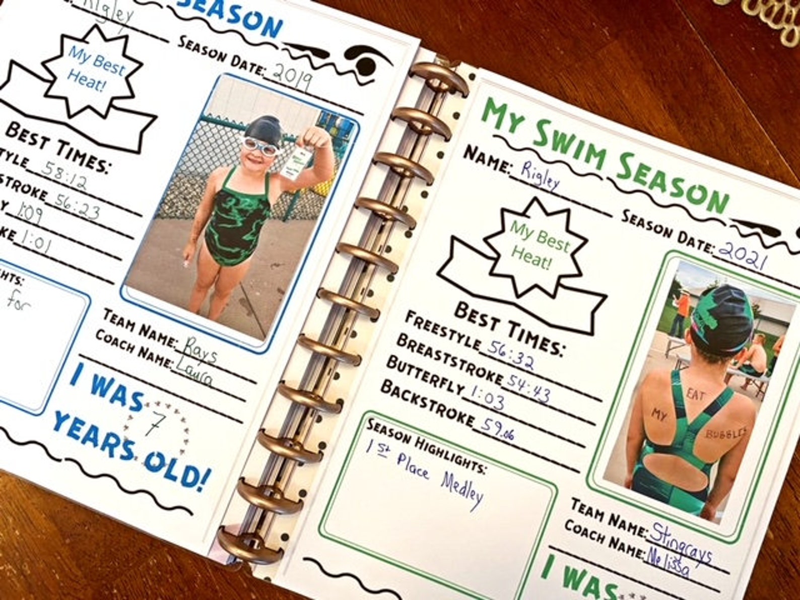 My Swim Season Swim Team Printable Template Download Fill - Etsy
