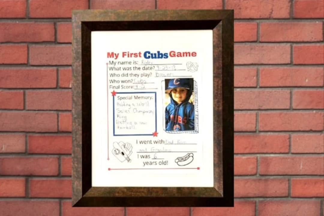 My First Cubs Game, Printable, Template, Download, Fill in the Blanks ...