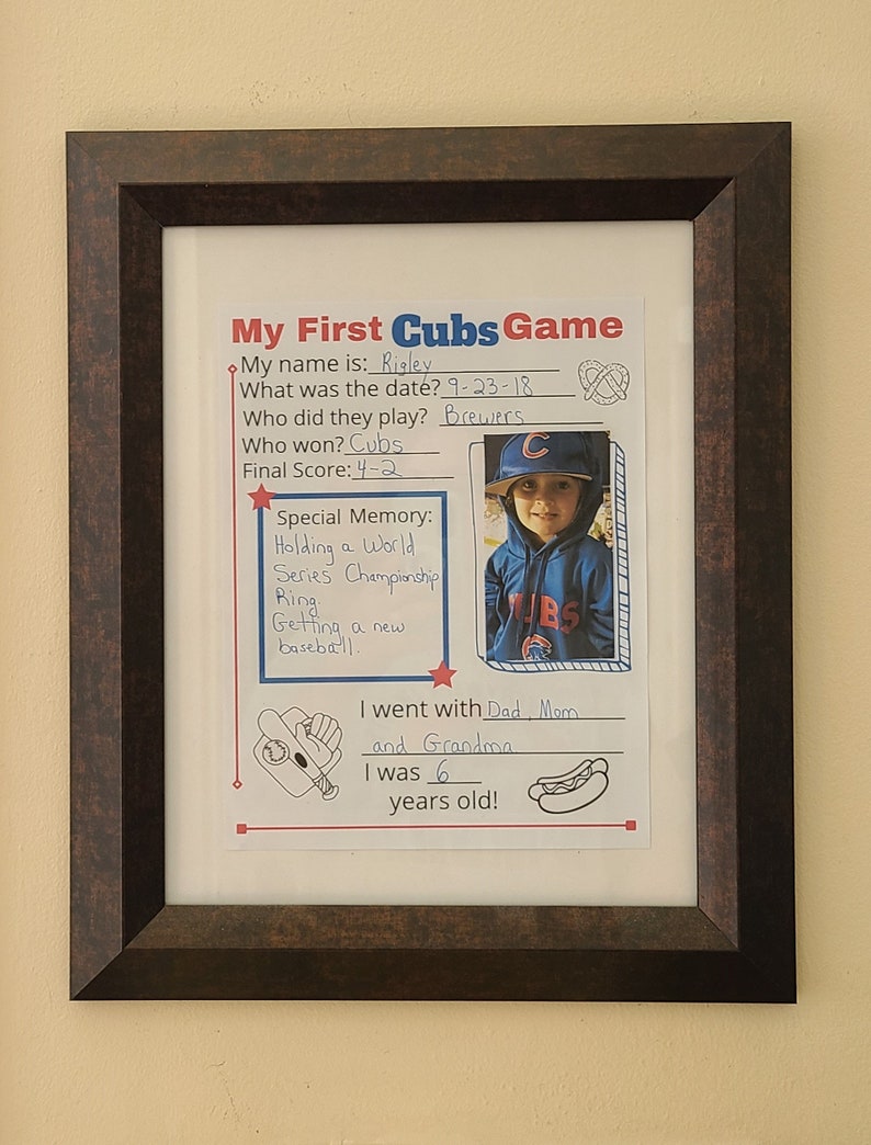My First Dodgers Game, Printable, Template, Download, Fill in the ...