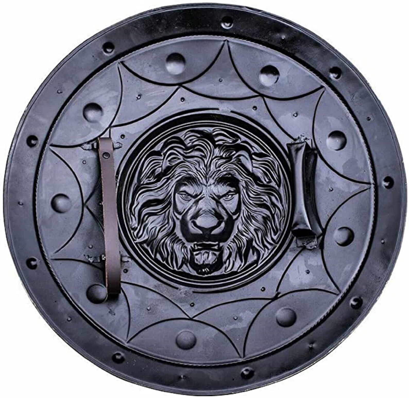 Best Round Shields Lion Face Shield Steel Spartan Shields Historical ...