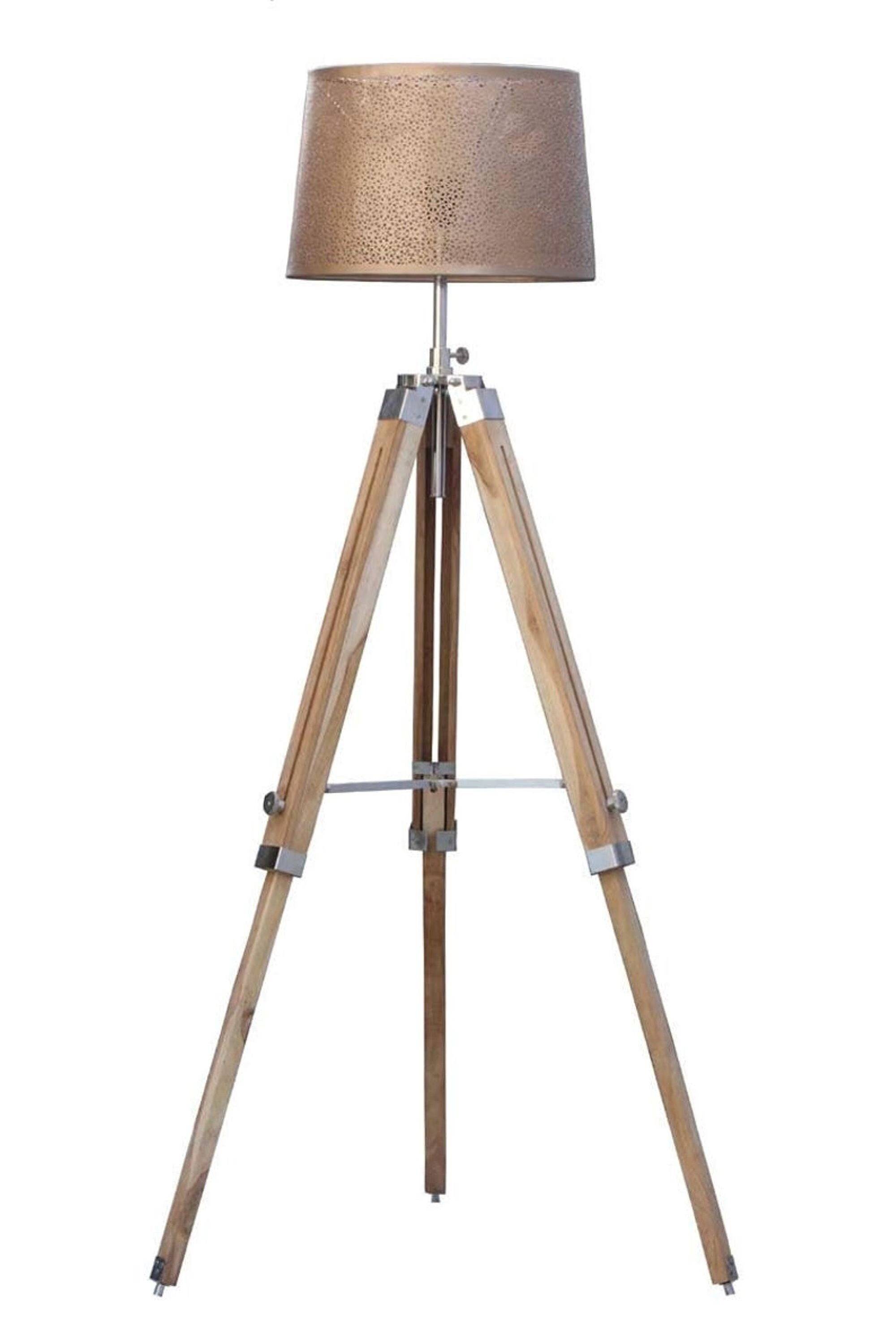 Wooden Lighting Stand Designed Tripod Floor Lamp Living Room - Etsy UK