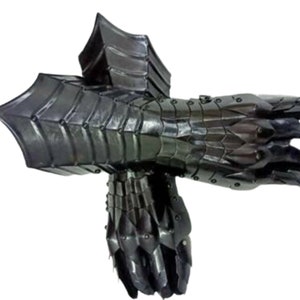 Black Gauntlets Armor Gothic Armor Gloves Crusaders Gloves Armor ...