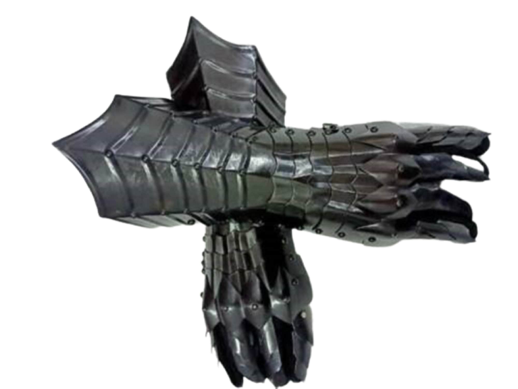Black Gauntlets Armor Gothic Armor Gloves Crusaders Gloves Armor ...
