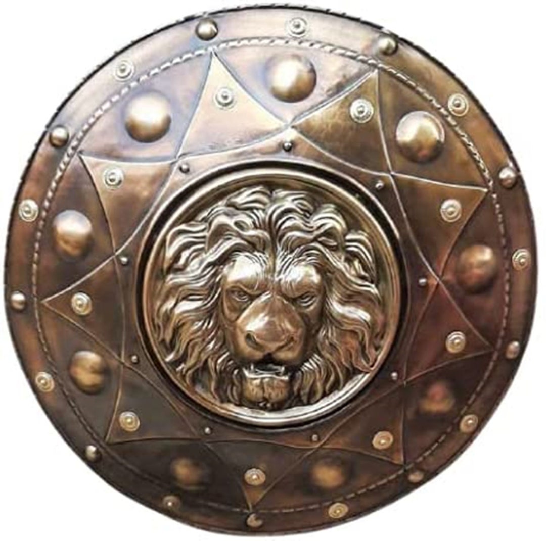 Best Round Shields Lion Face Shield Steel Spartan Shields - Etsy