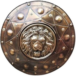 Best Round Shields Lion Face Shield Steel Spartan Shields Historical ...