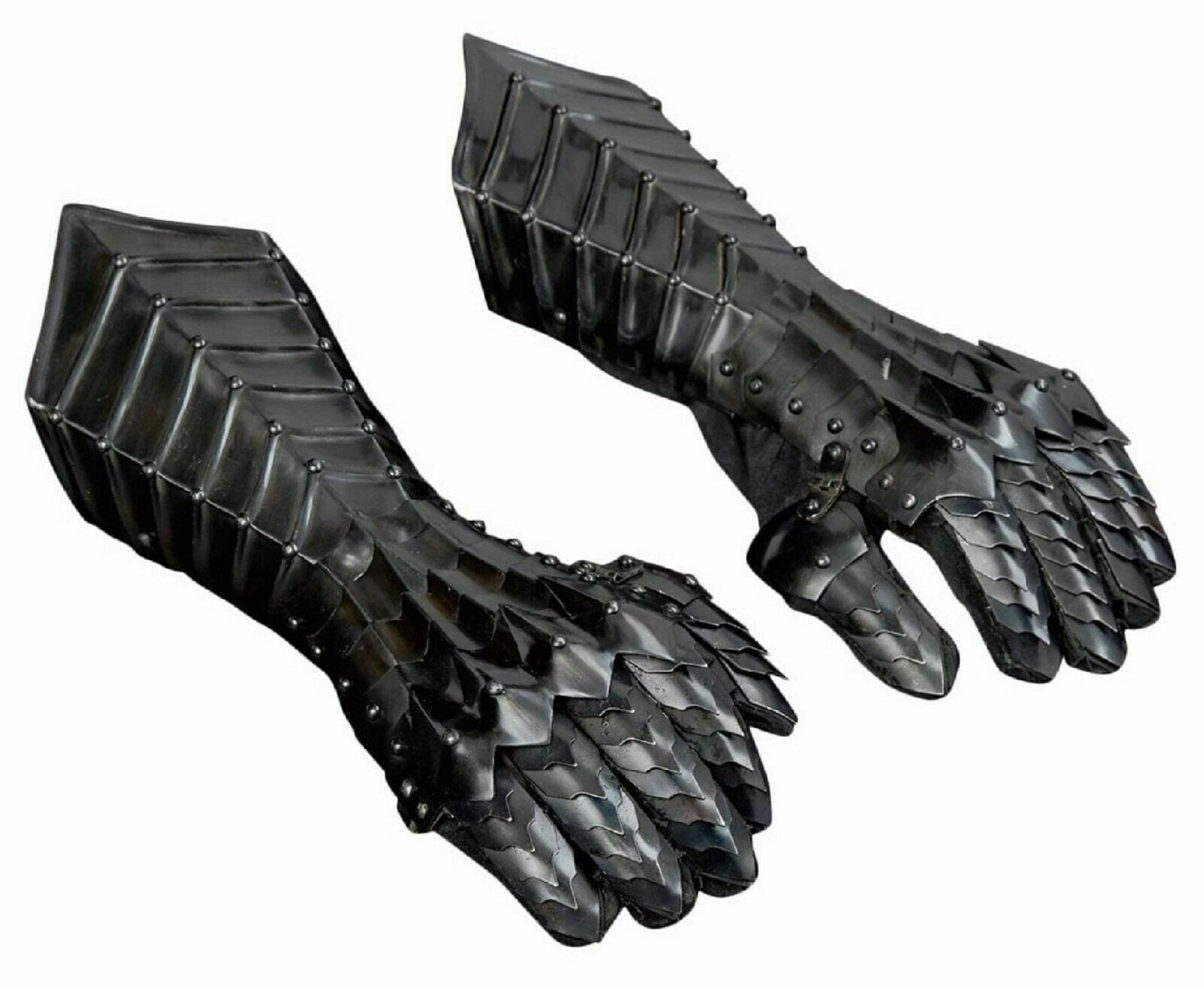 Black Metal Armor Arm Gauntlets Gothic Armor Gloves Crusaders - Etsy
