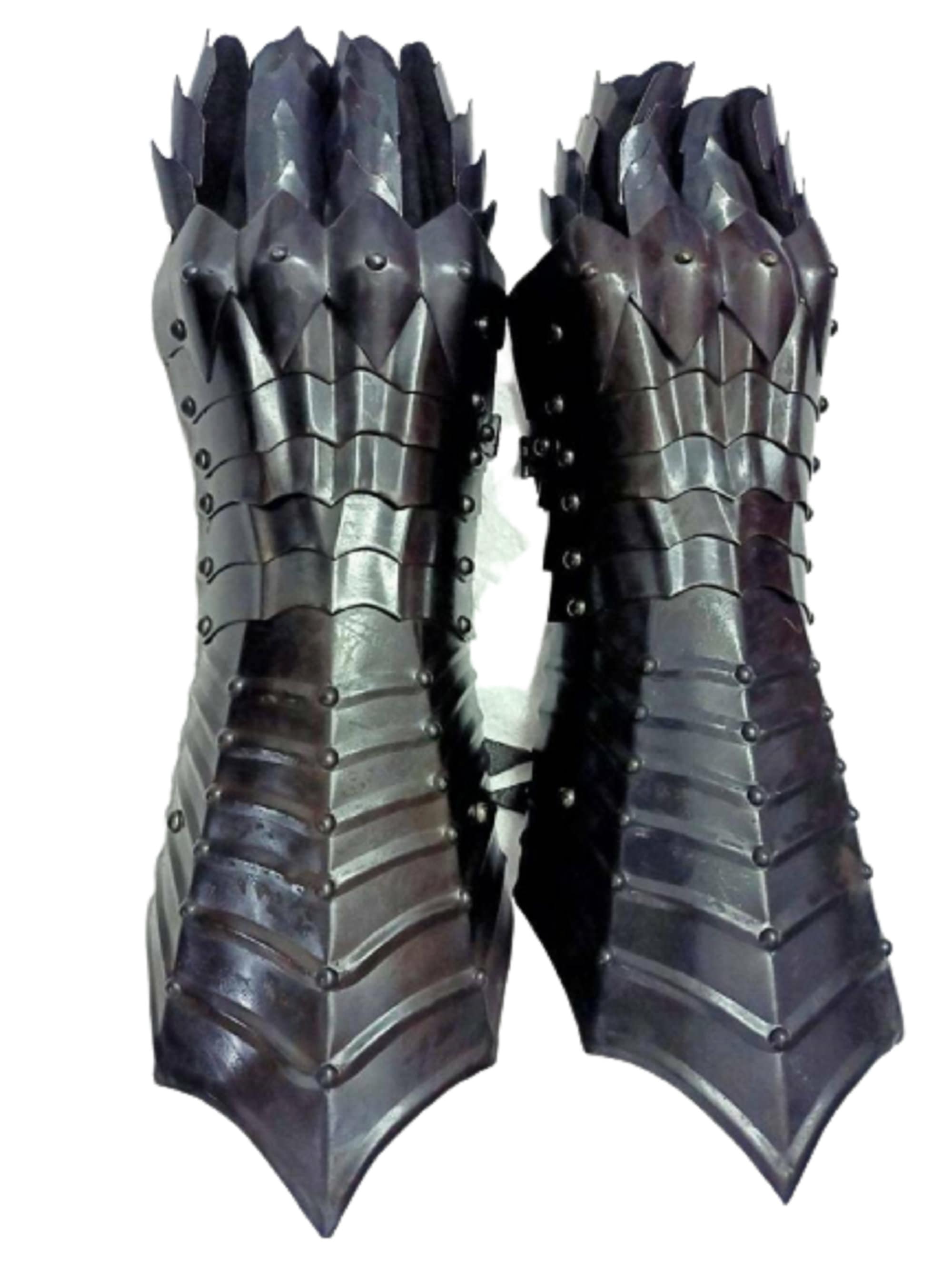 Black Gauntlets Armor Gothic Armor Gloves Crusaders Gloves Armor ...
