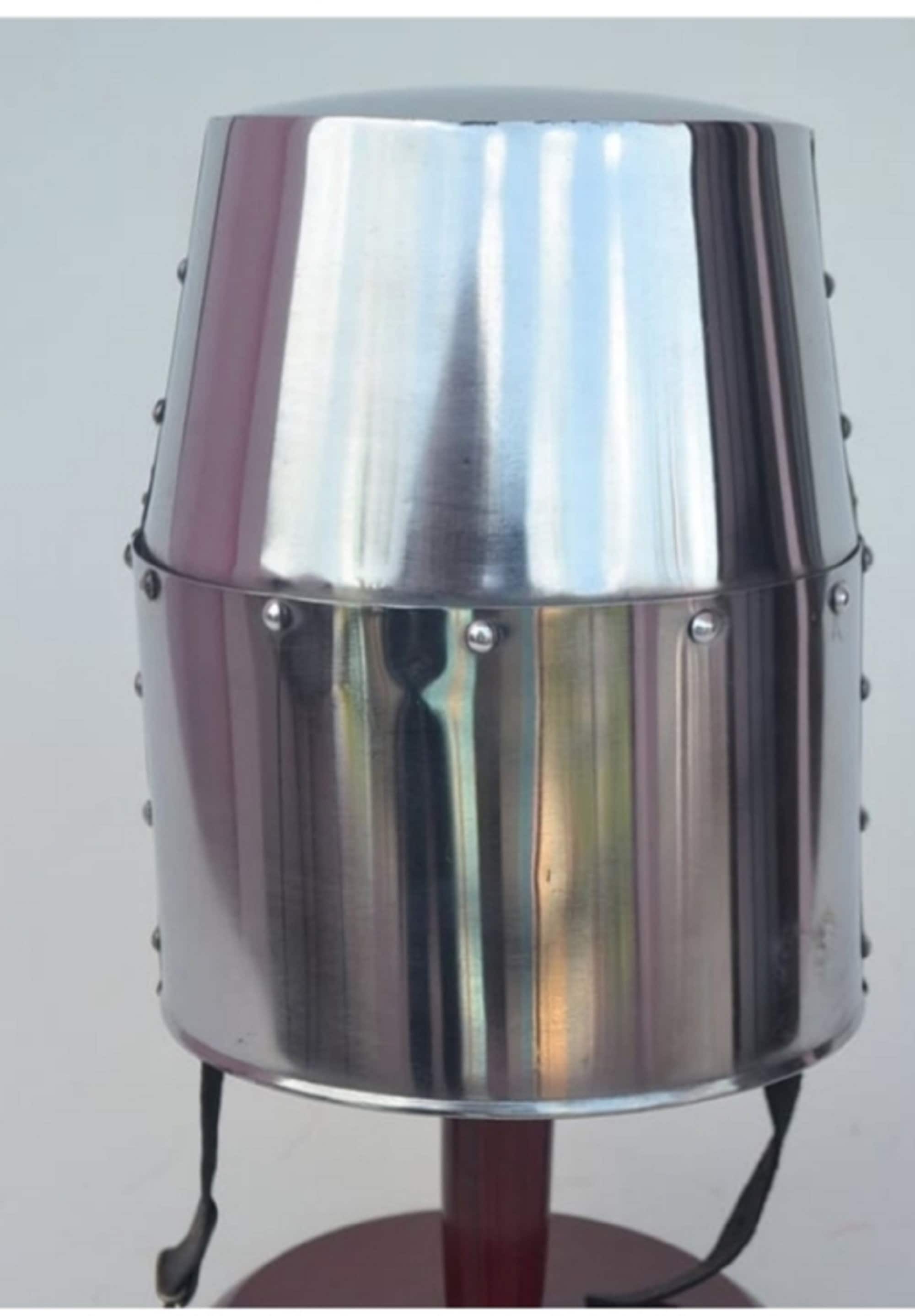 Chrom Templar Helm Rüstung Ritter Kreuzritter Helm Bascinet Helm Larp ...