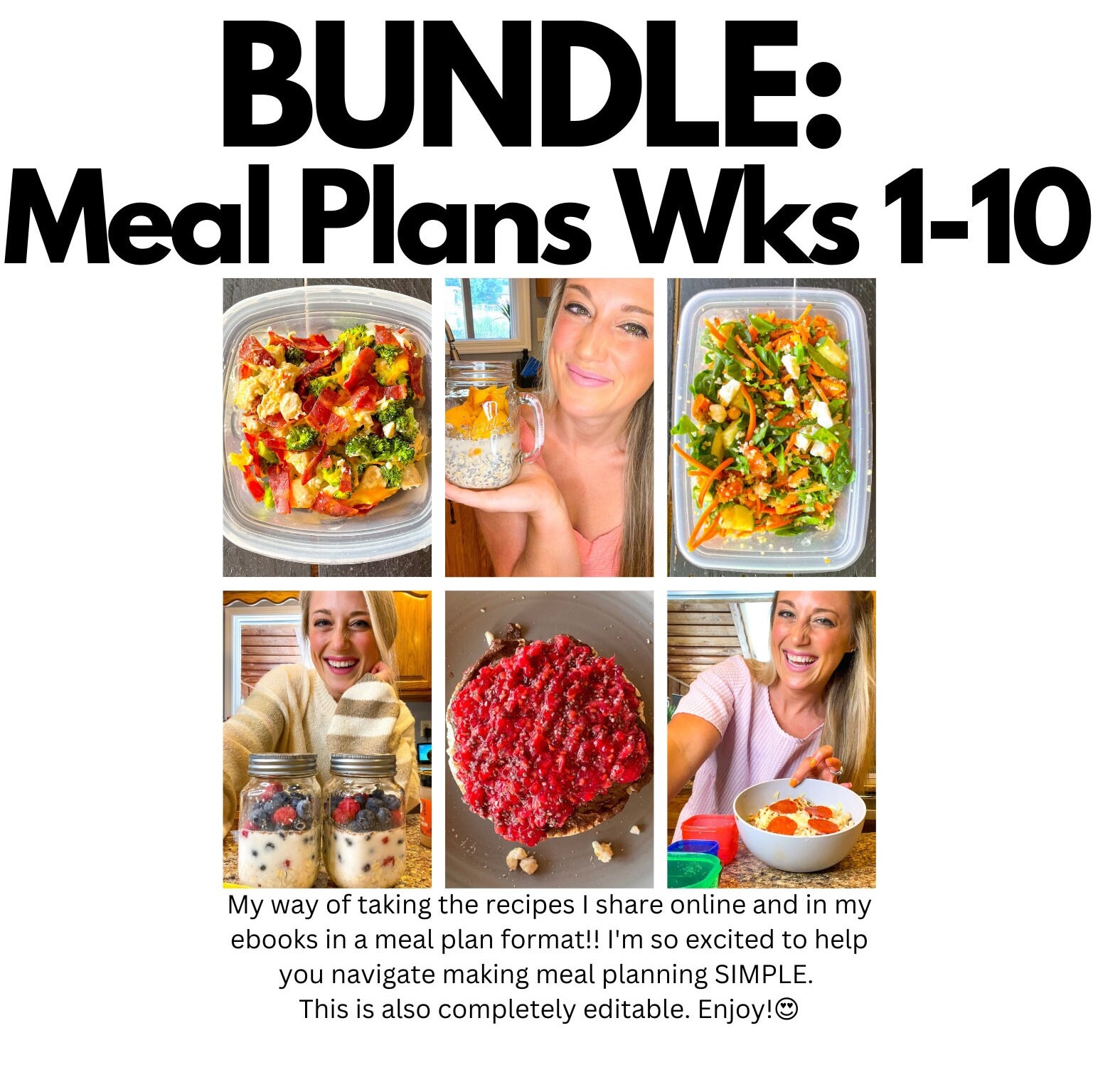BUNDLE Meal Plans 1-10 - Etsy