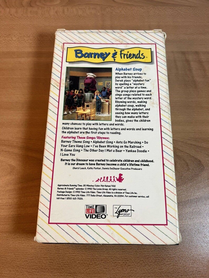 Barney & Friends Time Life Collection VHS Alphabet Soup 1992 Rare HTF ...