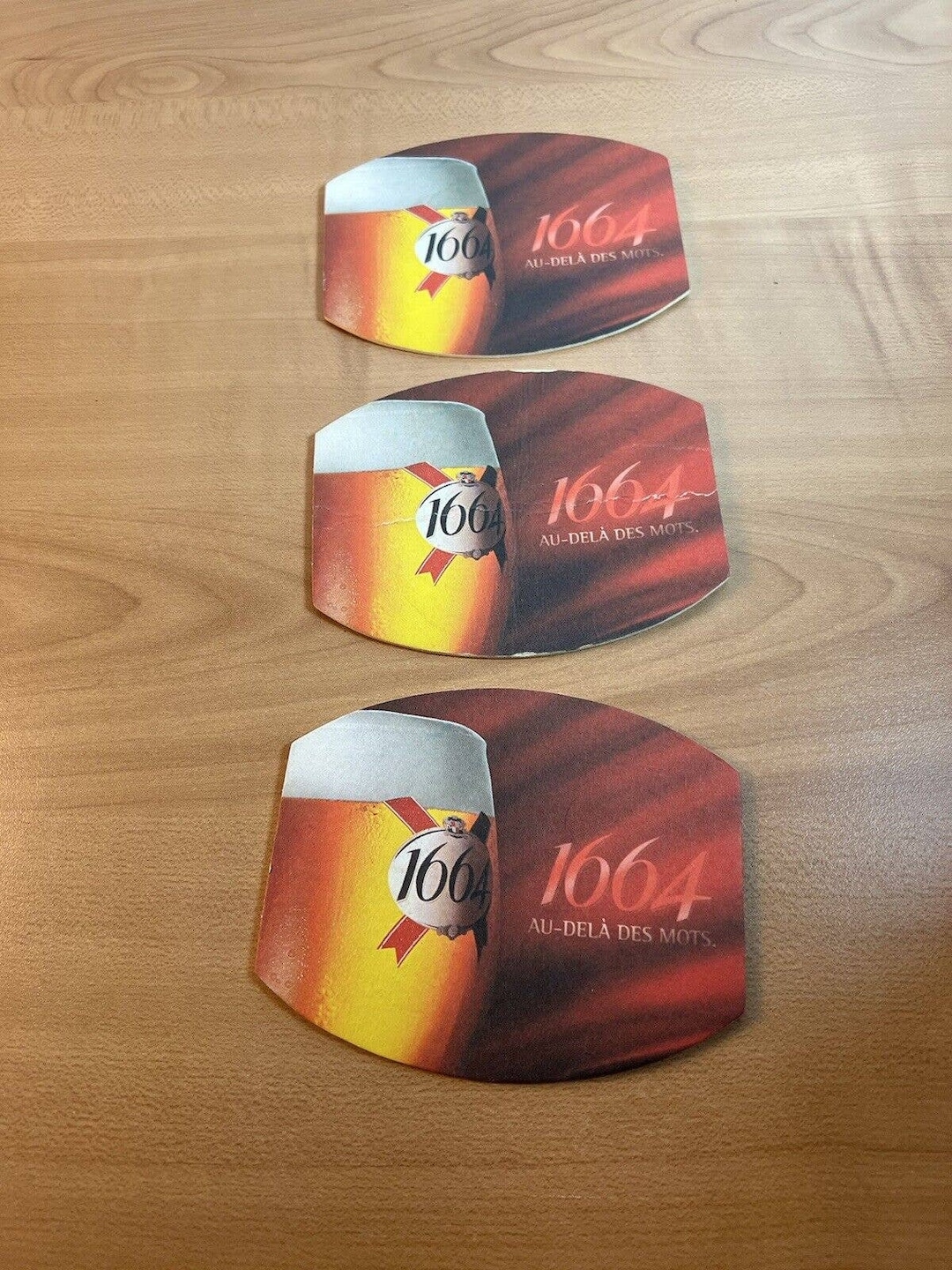 3 Beer Coaster Sous Bocks Bierdeckel Kronenbourg Bier ~ Obernai, FRANCE ...
