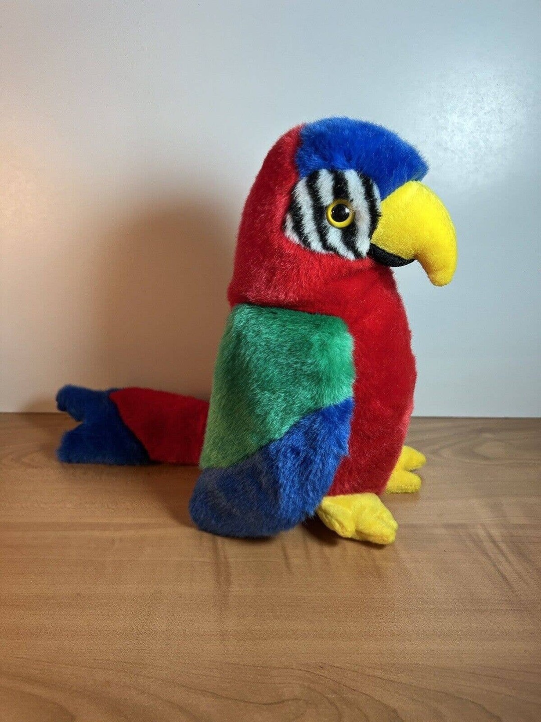 Ty Jabber the Parrot Plush Red Macaw Zebra Stripe Bird 13in 1999 Beanie ...