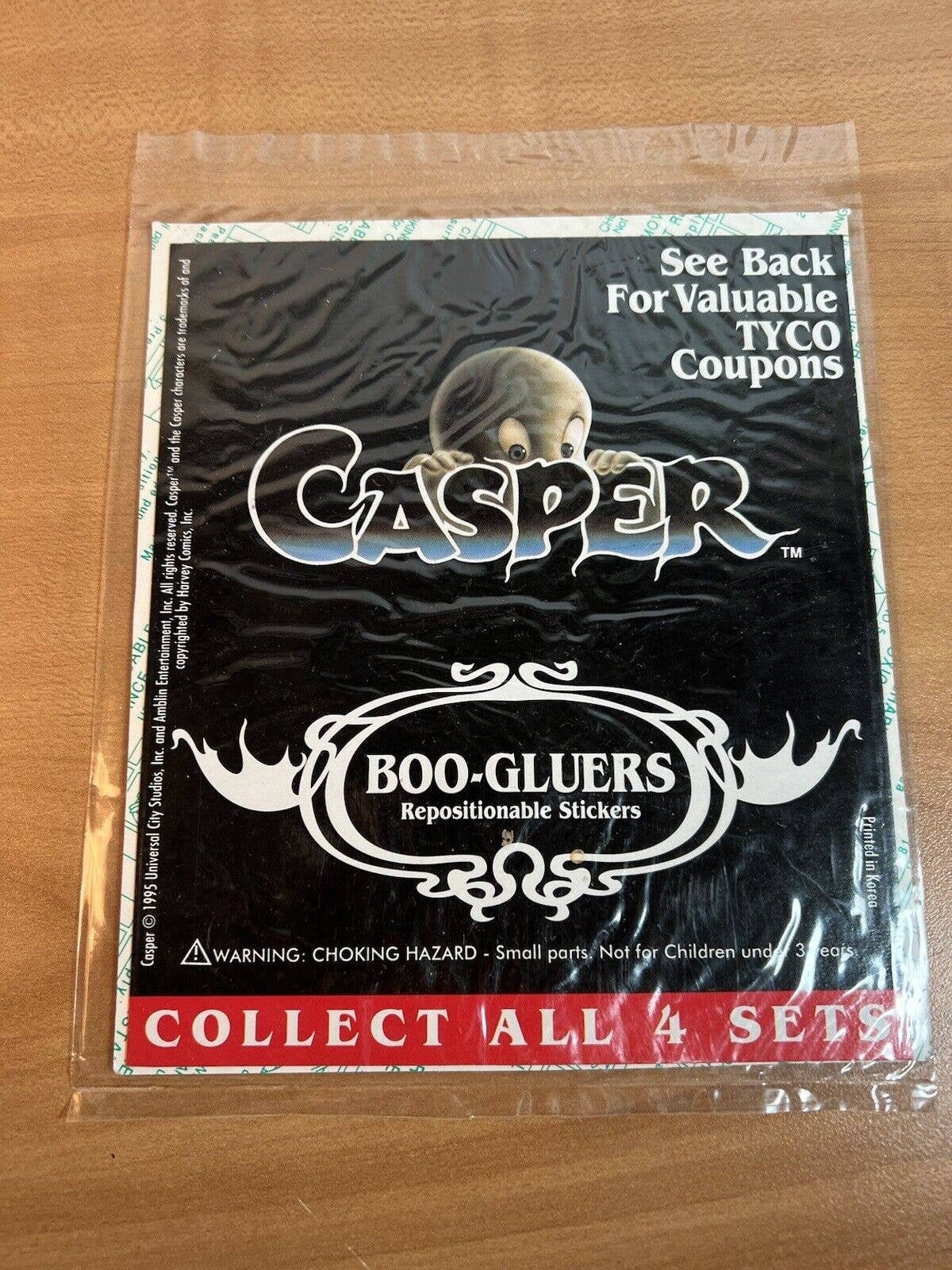 Casper - Boo-gluers Stickers - Universal City Studios - 1995 - Kids ...