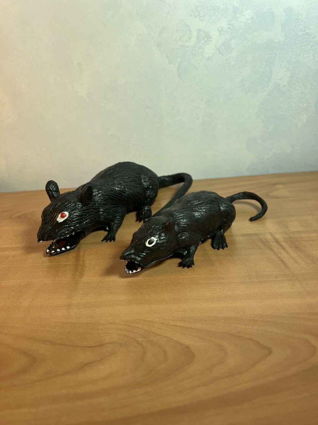 2 Lifelike Black Rubber Rats Hong Kong Long Tails - Etsy