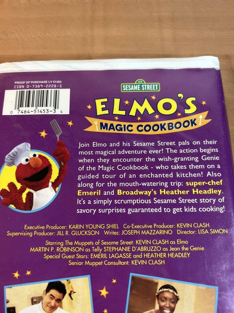 Sesame Street Elmos Magic Cookbook VHS 2001 Clamshell - Etsy