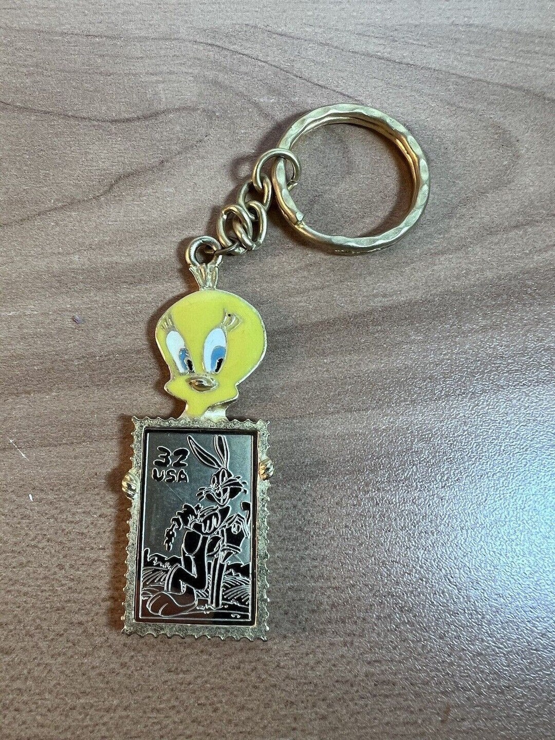 Tweety Bird Stamp Keychain Looney Tunes USPS 1997 Collection Bugs Bunny ...