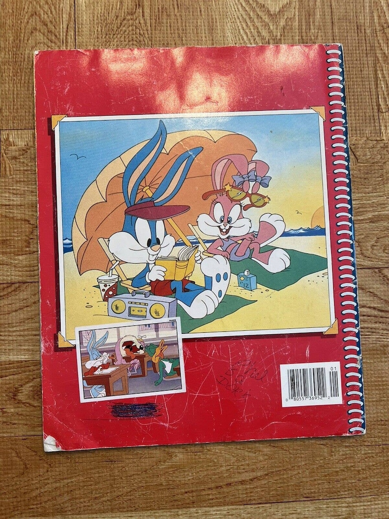 TINY TOON Adventures Vtg 1991 Collector Sticker Story Album Rarerare W ...