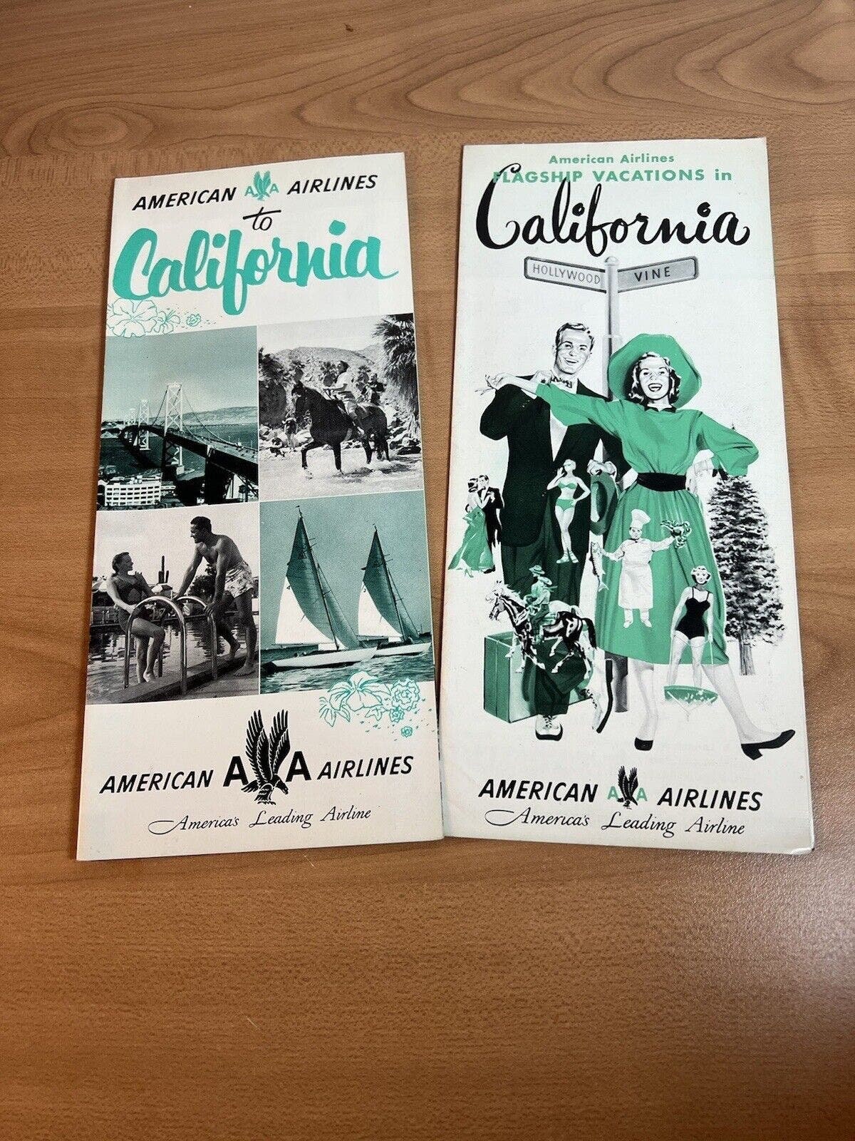 2 American Airlines California Travel Brochures Vintage 1950s - Etsy