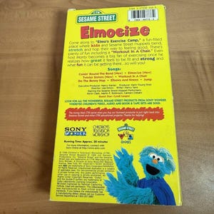 Sesame Street - Elmocize (VHS, 1996) Exclusive to Home Video Sony ...