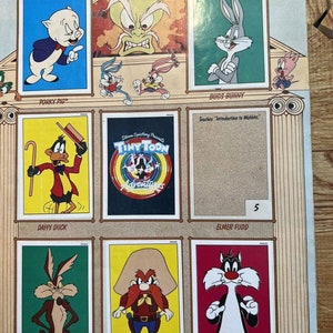 TINY TOON Adventures Vtg 1991 Collector Sticker Story Album Rarerare W ...