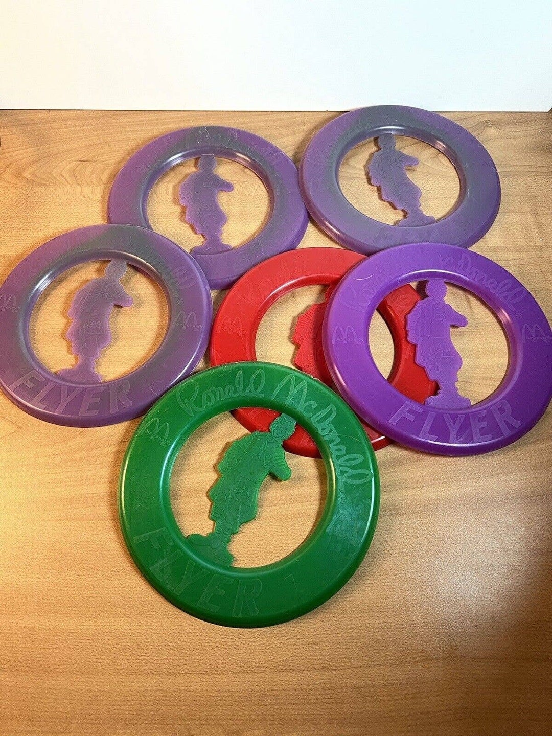 Vintage 80s Ronald Mcdonald Pocket Flyer Frisbee Advertising Toy RARE 6 ...