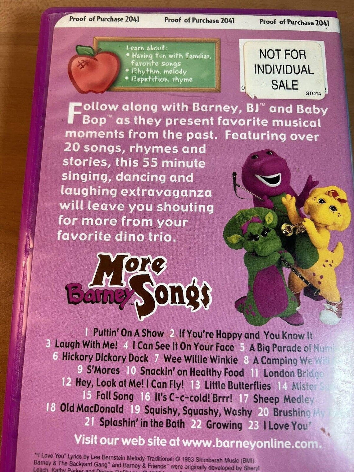 Barney More Barney Songs VHS Tape Show Never Seen on TV - Etsy Israel