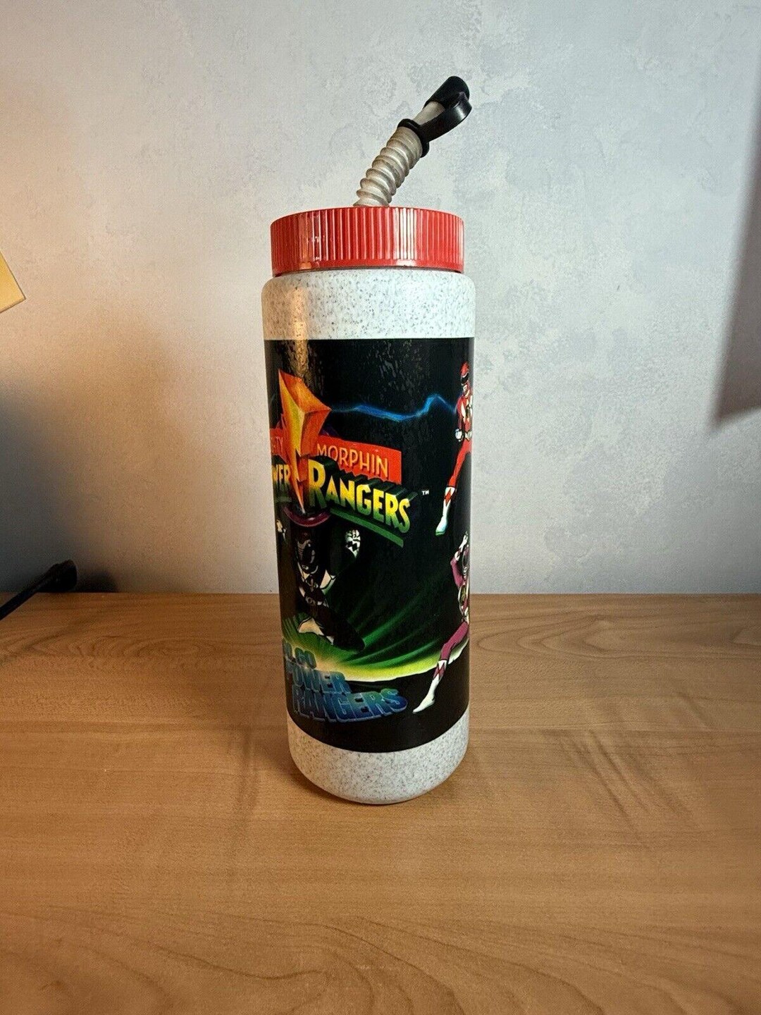 VTG 1994 Saban's Mighty Morphin' Power Rangers Water Bottle 9 With ...